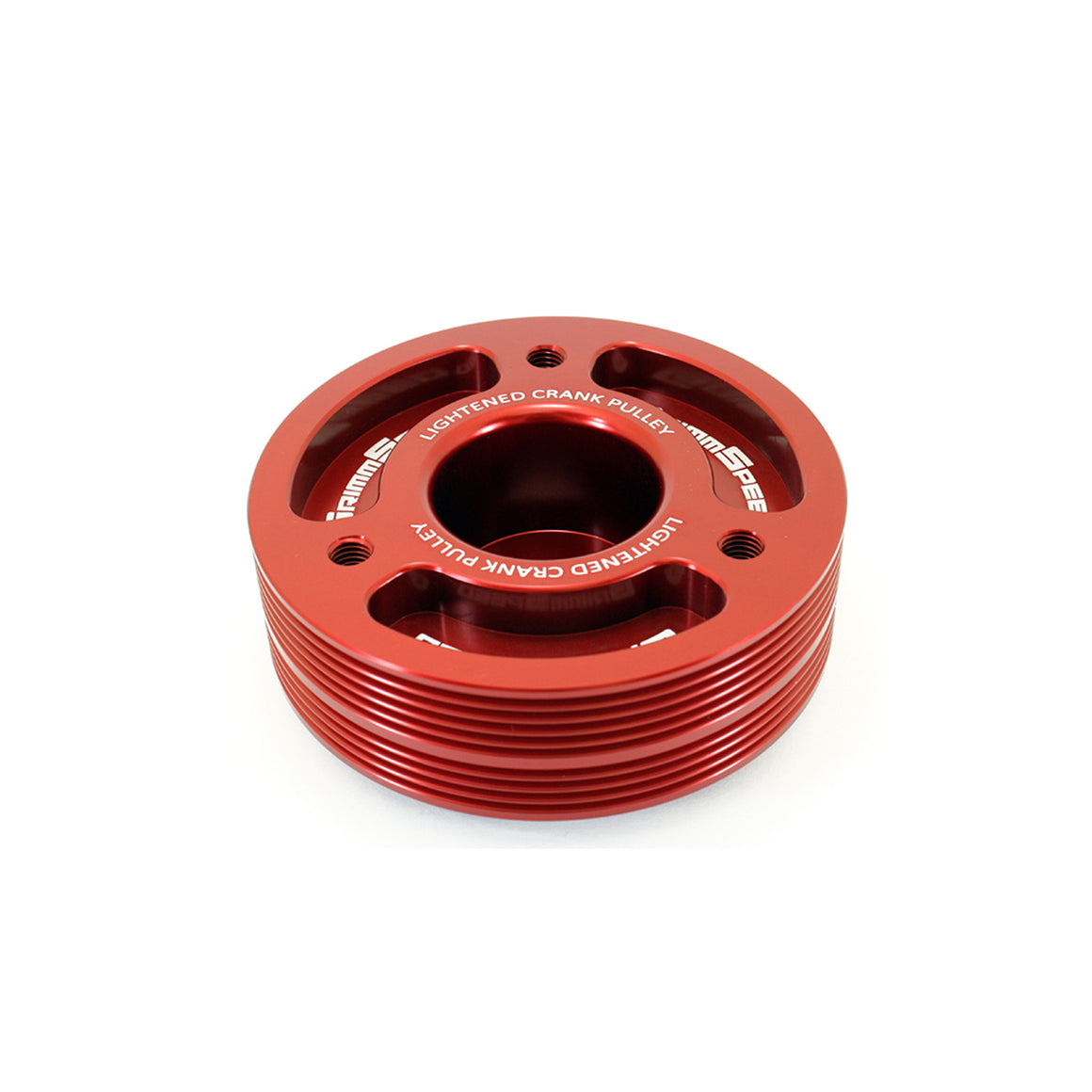 GrimmSpeed Lightweight Crank Pulley - Red - Subaru EJ Engines